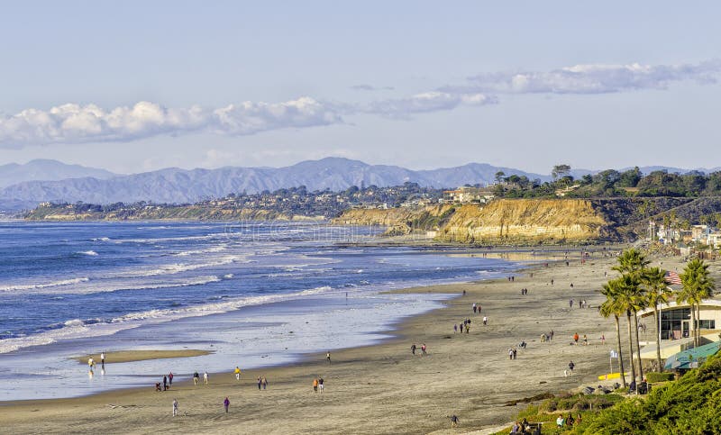 Del Mar Beach, Southern California Editorial Stock Image - Image of ...