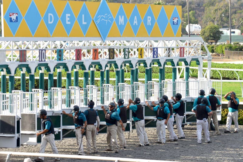 Del Mar Race Track - Starting Gate Editorial Image - Image of ...