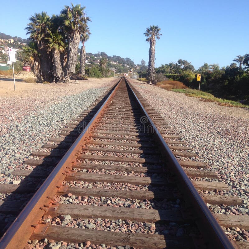 Del Mar Train Tracks foto de archivo. Imagen de tren - 94991518