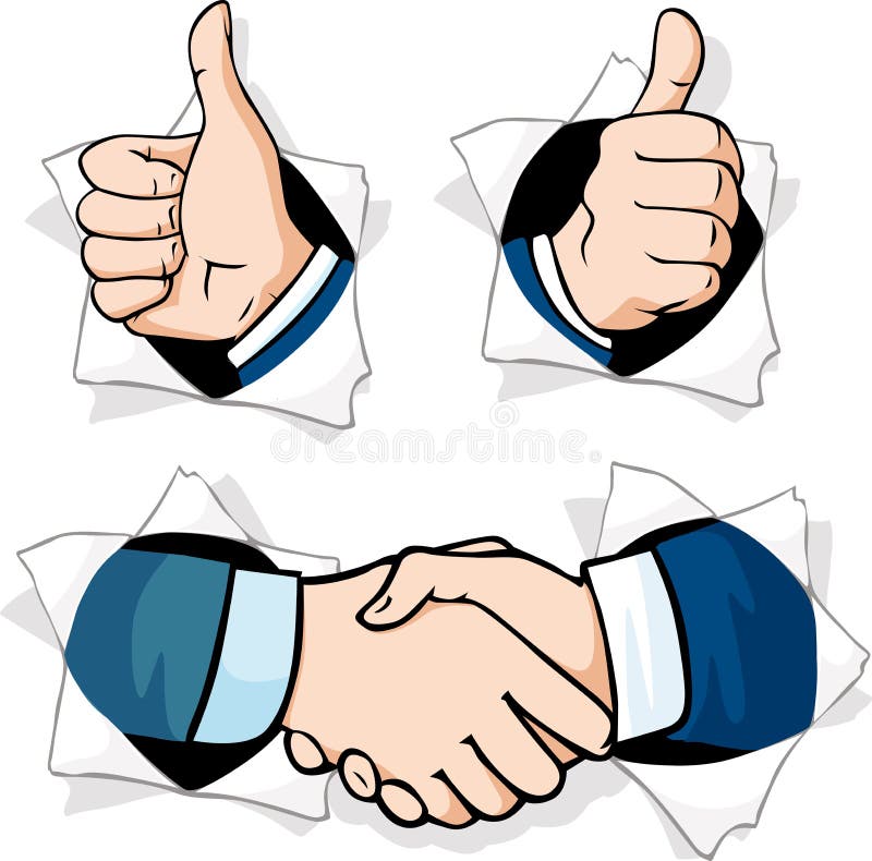 Del Pollice Mani Su - Che Gesturing Scrutamento Da Illustrazione ...