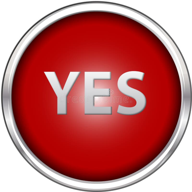 Palabra SÍ del símbolo 3d stock de ilustración. Ilustración de aislado ...