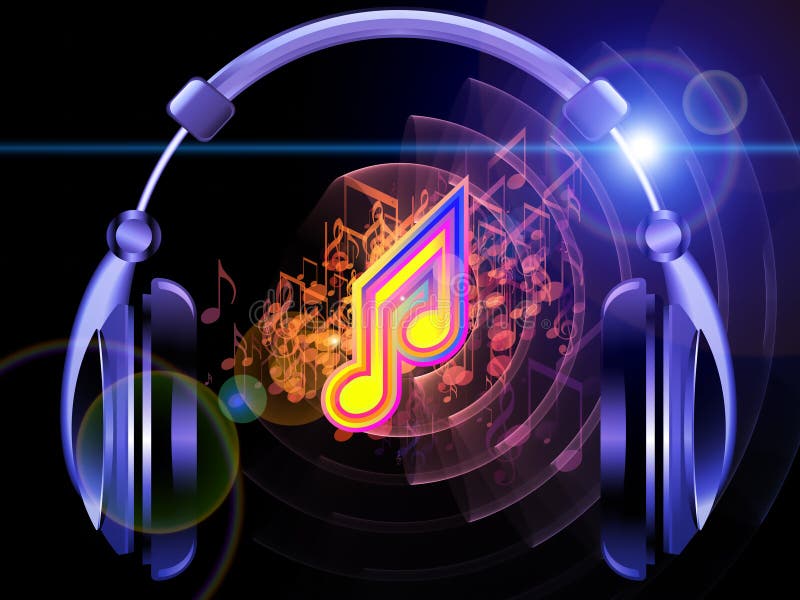 Del Suono, Della Musica E Delle Cuffie Illustrazione di Stock ...