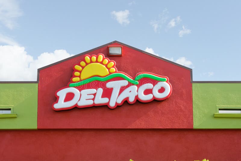 Del Taco restaurant sign editorial photography. Image of order - 156792337