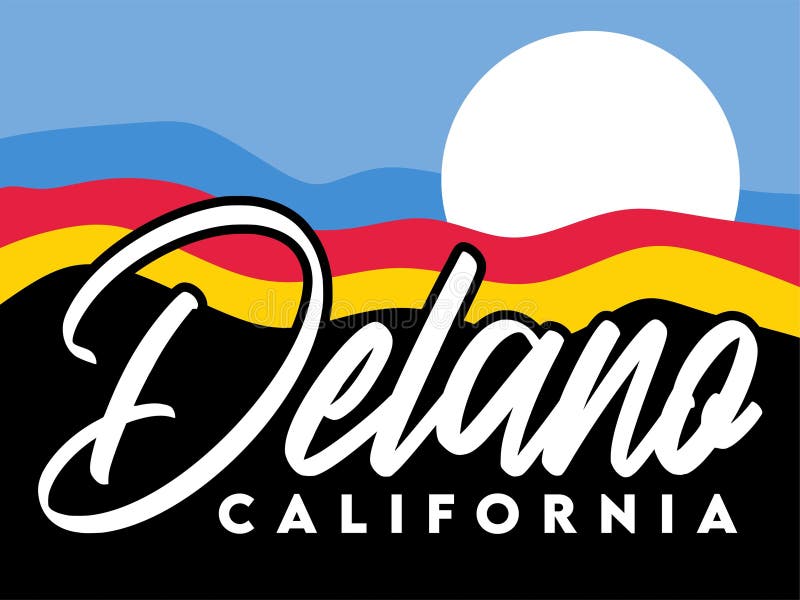 Delano California with Beautiful Views of the Sky Stock Illustration ...