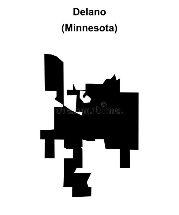 Delano outline map stock vector. Illustration of design - 387419579