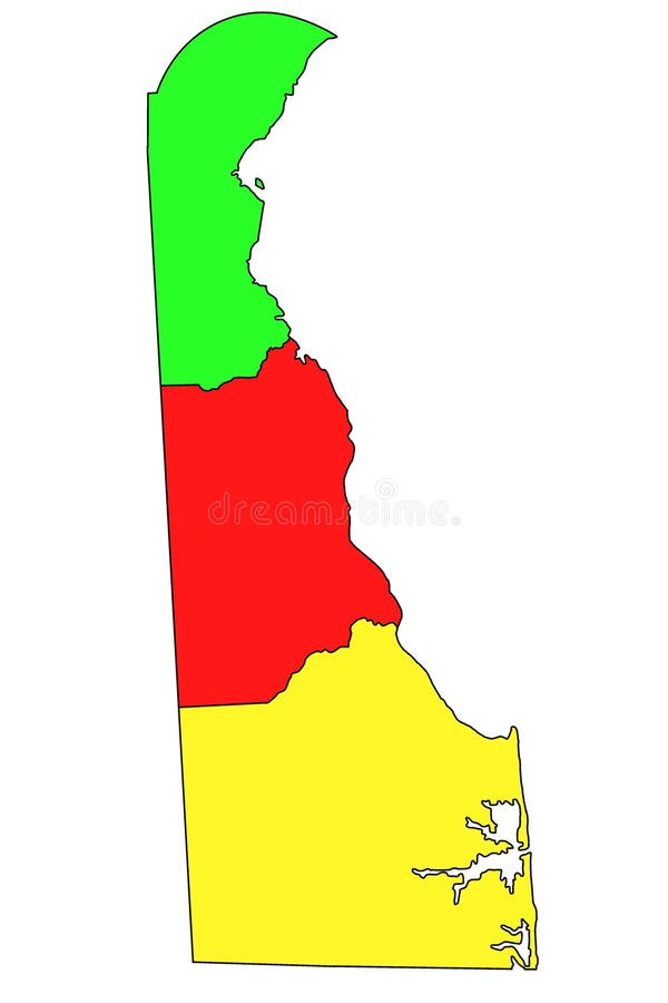 Delaware Counties Map and at-large Congressional District Map. Skylines ...