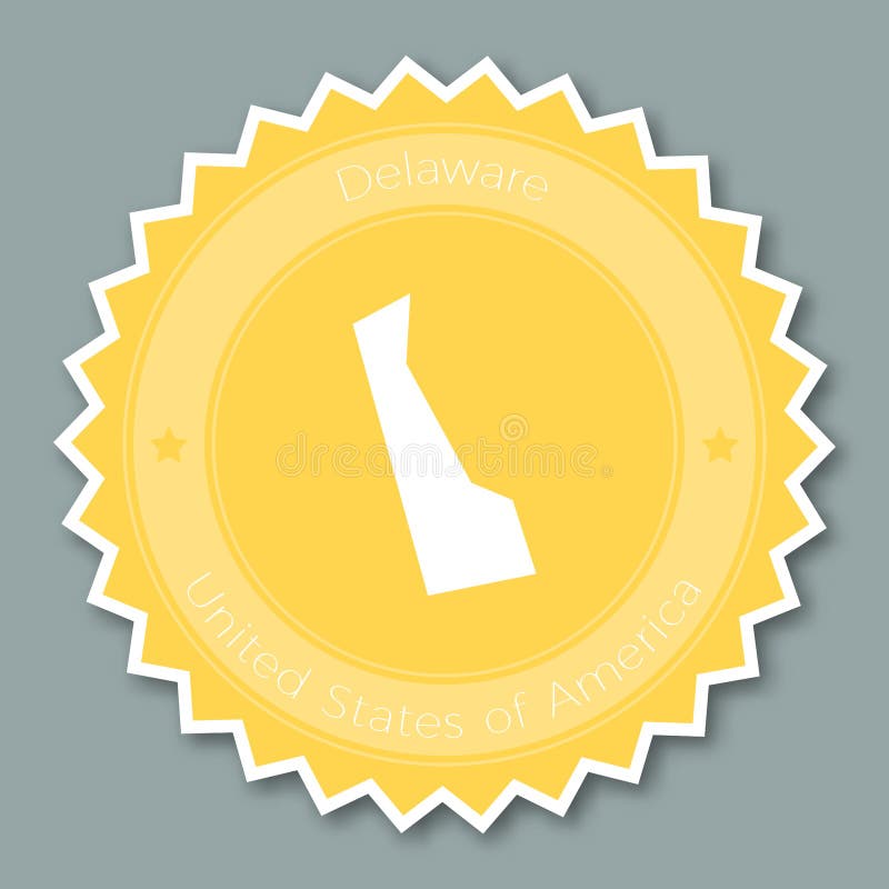 Delaware Badge Flat Design. Stock Vector - Illustration of expedition ...