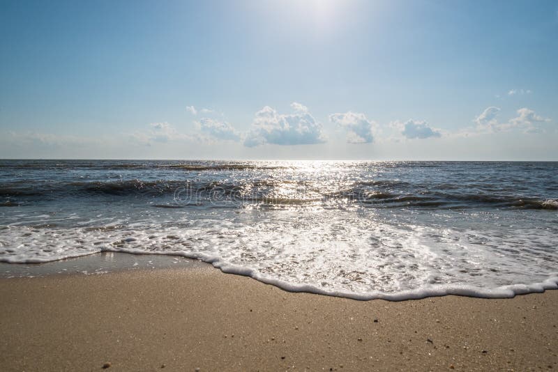 Long Exposure at Sunset of Pier Pilings in the Delaware Bay at S Stock ...
