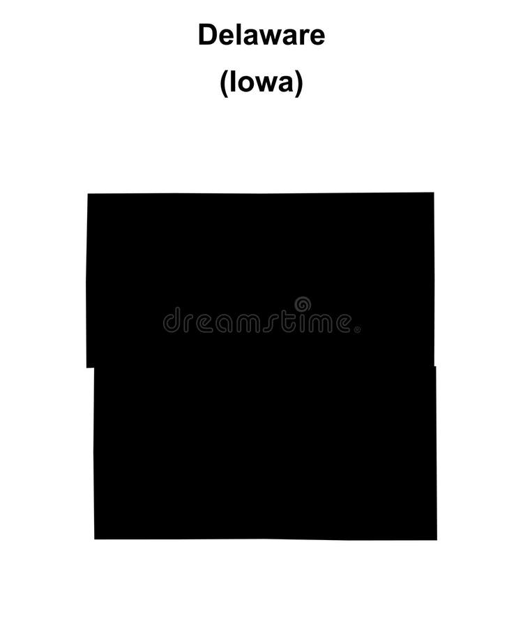 Delaware outline map stock illustration. Illustration of shape - 360775966