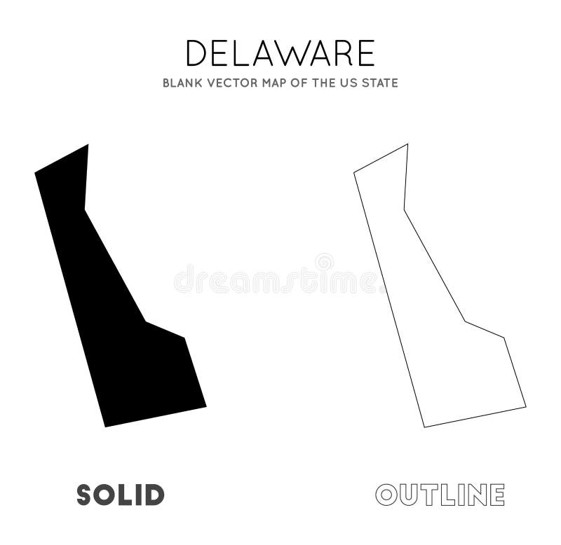 Delaware map. stock vector. Illustration of northern - 158166034
