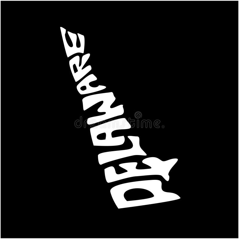 Delaware Map Typography. Delaware State Map Typography Stock Vector ...