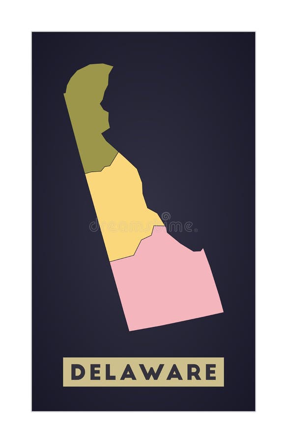 Delaware map. stock vector. Illustration of high, america - 203595660