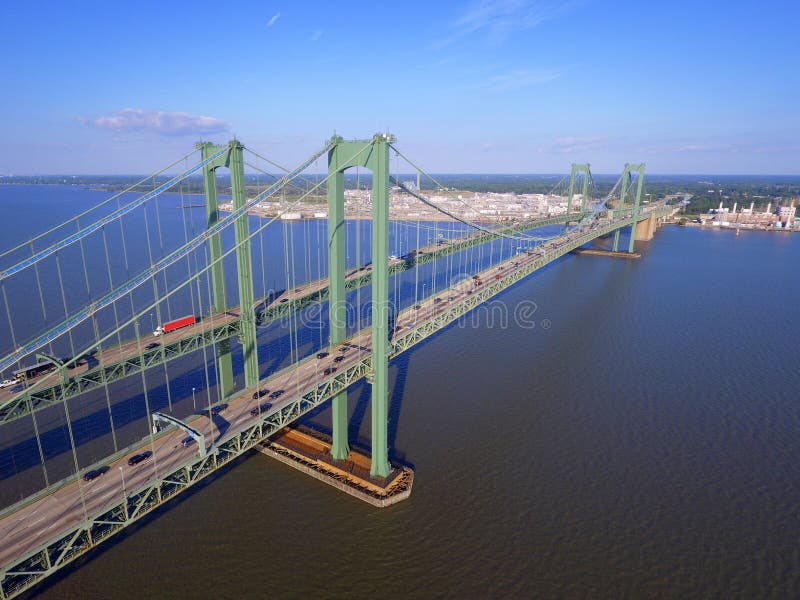 Delaware Memorial Bridge stock photo. Image of memorial - 77088336