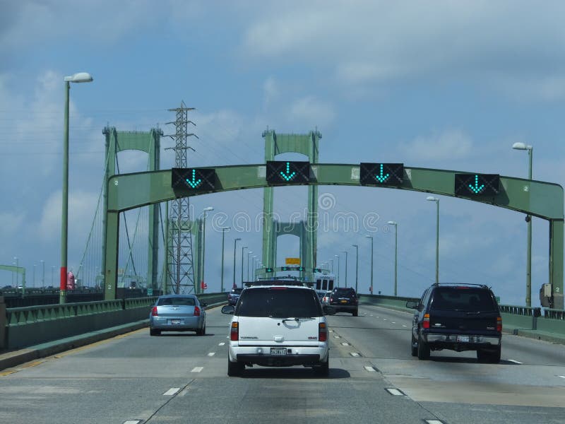 Delaware Usa Memorial Bridge Sign Editorial Image - Image of travel ...