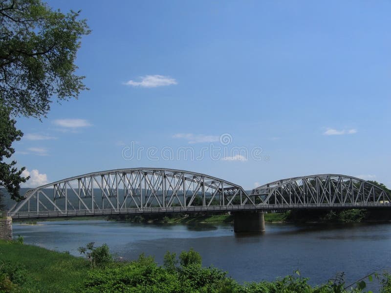The Delaware River in Easton, Pennsylvania. Stock Image - Image of ...