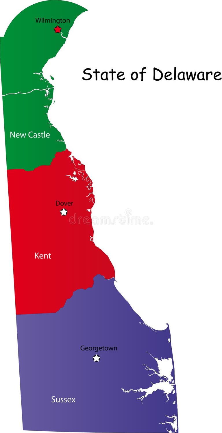 Delaware State Counties Stock Illustrations – 474 Delaware State ...