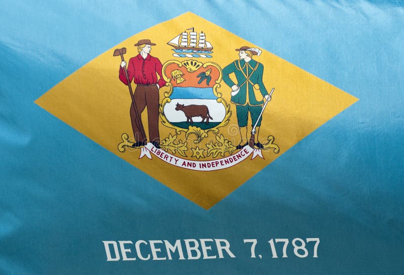 Delaware State Flag stock image. Image of seal, waving - 14873641