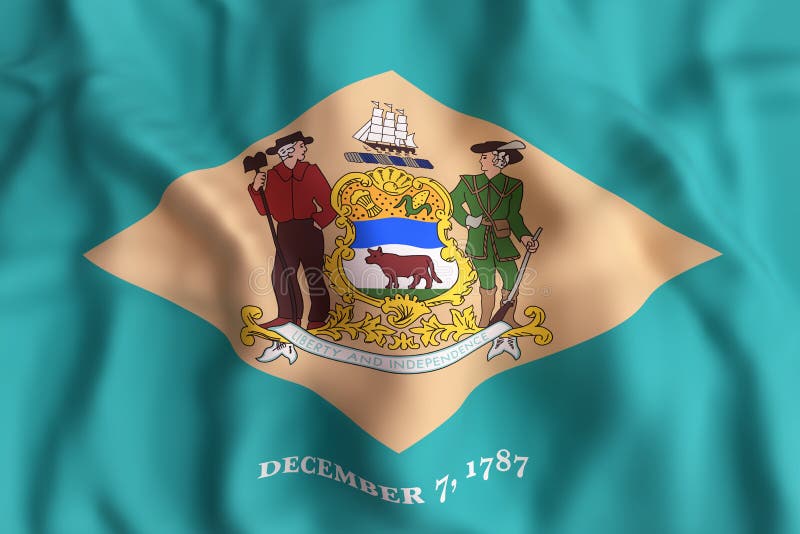 Delaware State flag stock illustration. Illustration of state - 95567070