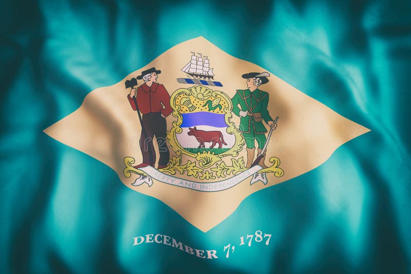 Delaware State flag stock illustration. Illustration of rendering ...