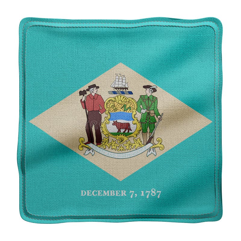 Delaware State flag stock illustration. Illustration of delawarean ...