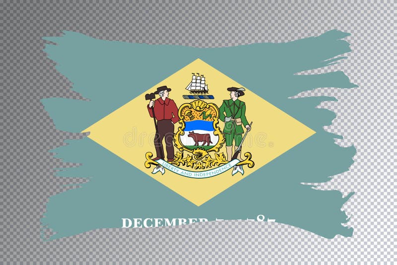 Delaware State Flag, Delaware Flag Stock Illustration - Illustration of ...