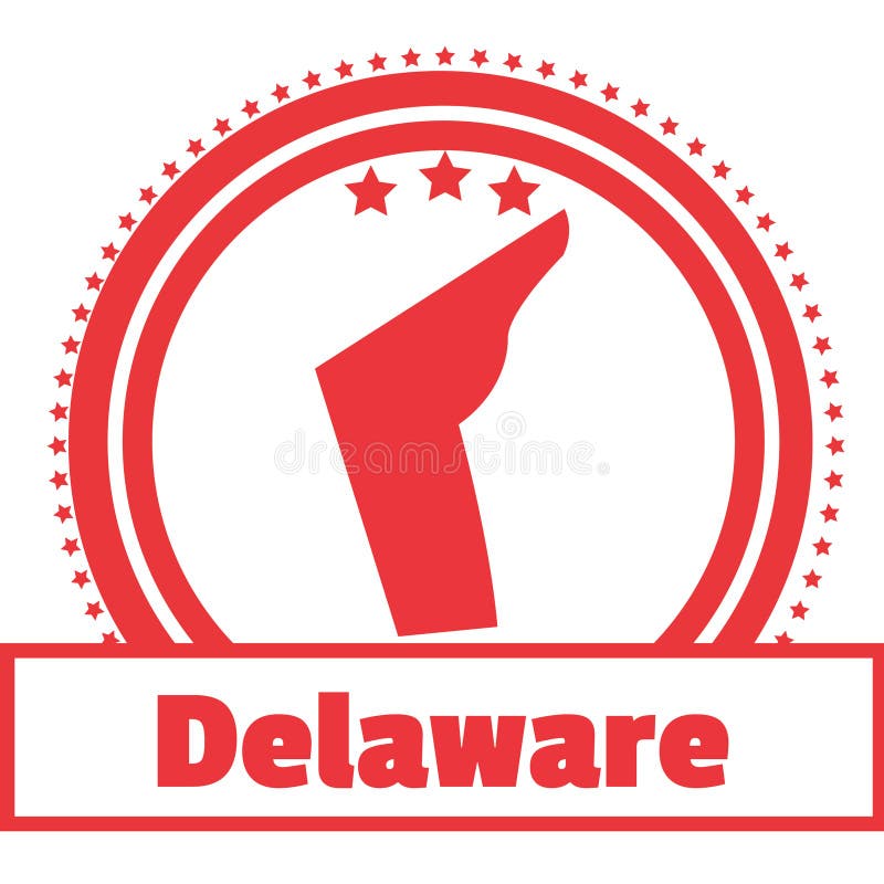 Delaware State Map Label. Vector Illustration Decorative Design Stock ...