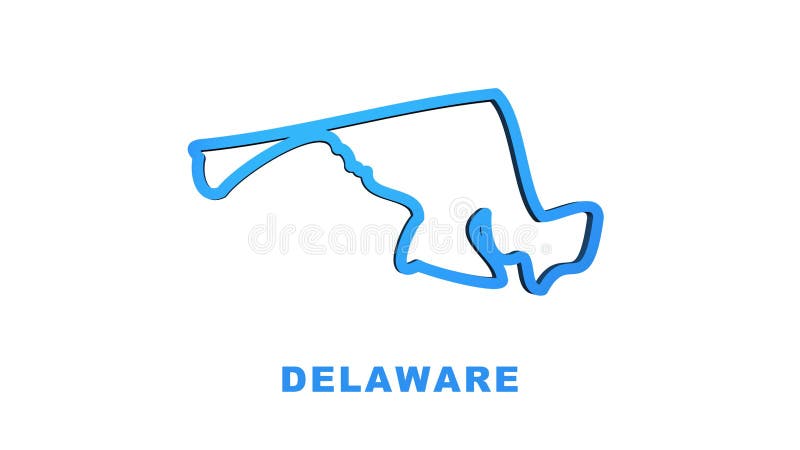 Delaware State Map Outline Animation. Motion Graphics. Stock Video ...