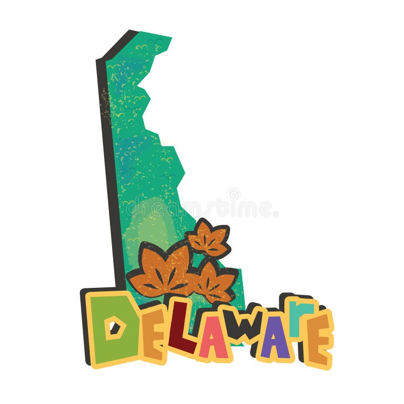 Delaware State Map. Vector Illustration Decorative Design Stock Vector ...