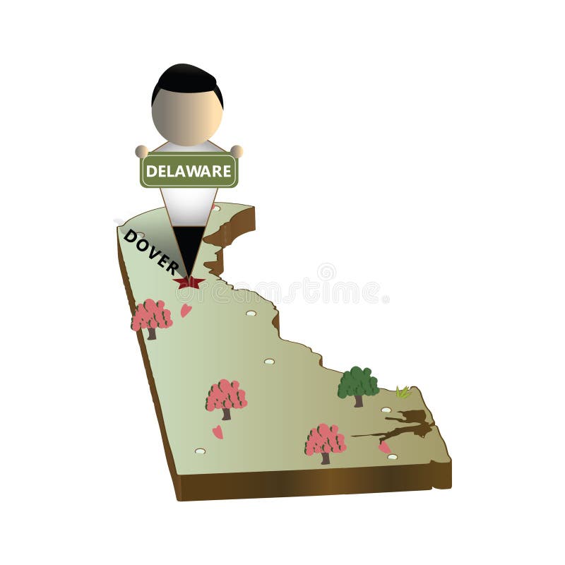 Delaware State Map. Vector Illustration Decorative Design Stock Vector ...