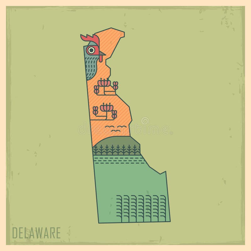 Delaware State Map. Vector Illustration Decorative Design Stock Vector ...