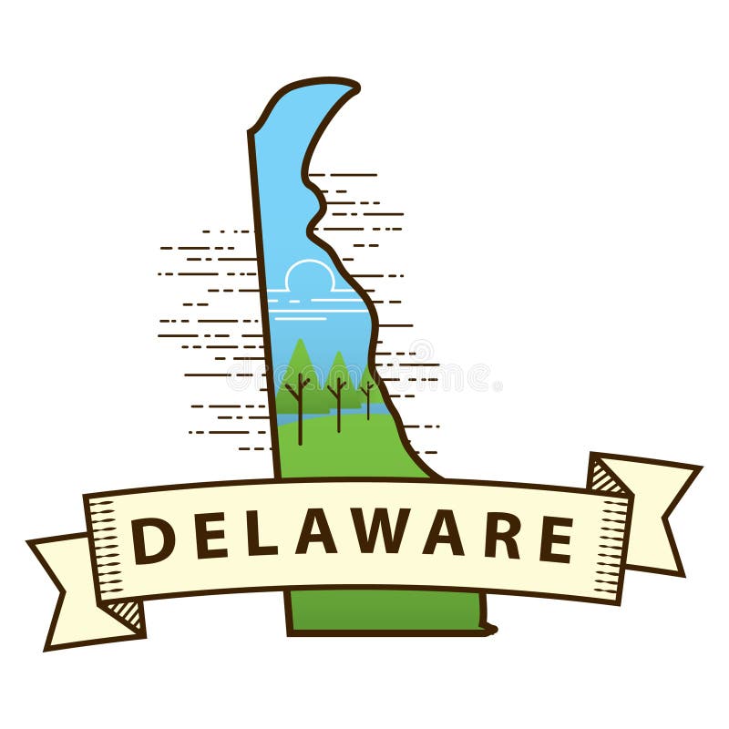 Delaware State Map. Vector Illustration Decorative Design Stock Vector ...