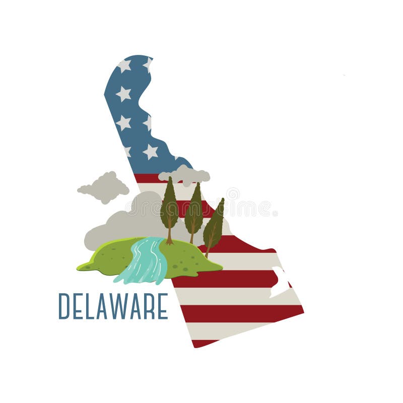 Delaware State Map. Vector Illustration Decorative Design Stock Vector ...