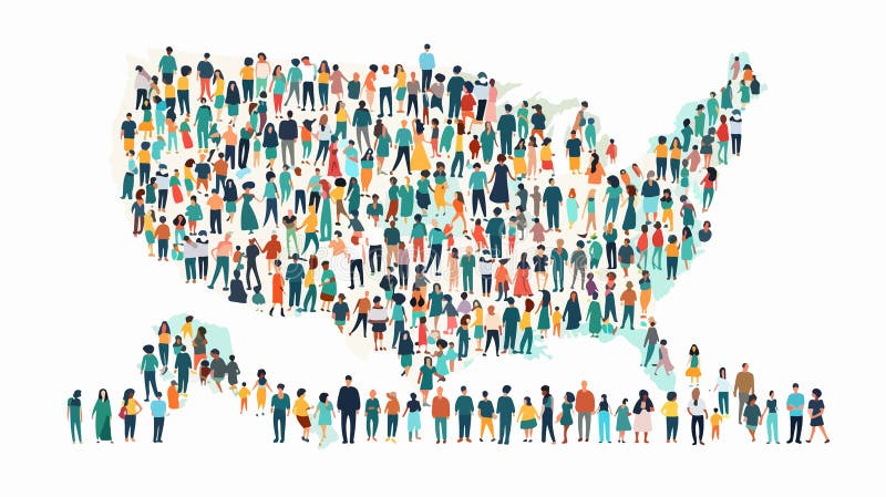 A Delaware State Population Map Portrayed with Diverse and Vibrant ...