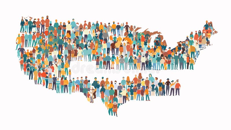 A Delaware State Population Map Portrayed with Diverse and Vibrant ...