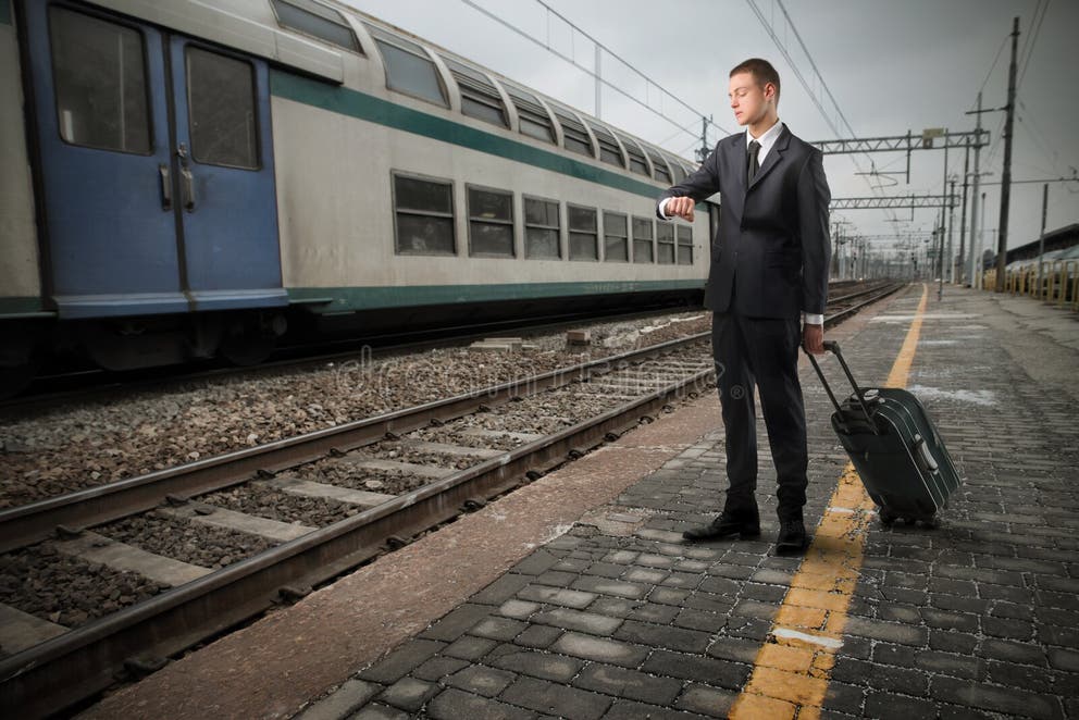Delay stock image. Image of train, suitcase, transportation - 13019029