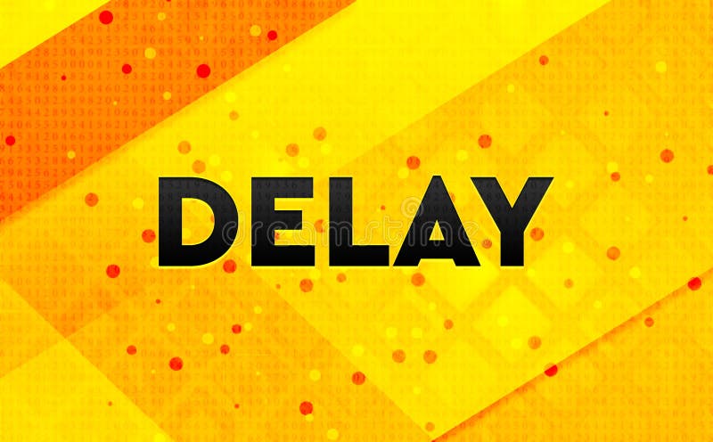 Delay text banner stock vector. Illustration of chrome - 22037168