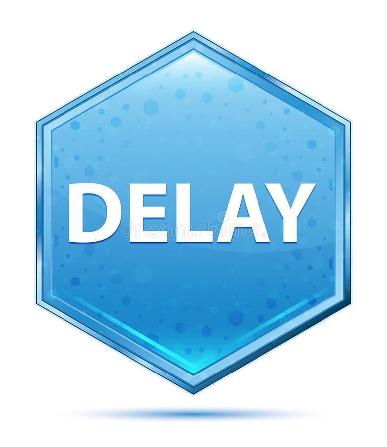 Delay Crystal Blue Hexagon Button Stock Illustration - Illustration of ...