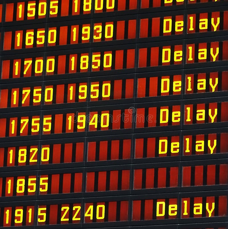 Delay information display stock image. Image of delay - 63877895