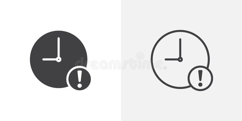 Delay Thin Line Vector Icon Set Stock Vector - Illustration of fitness ...