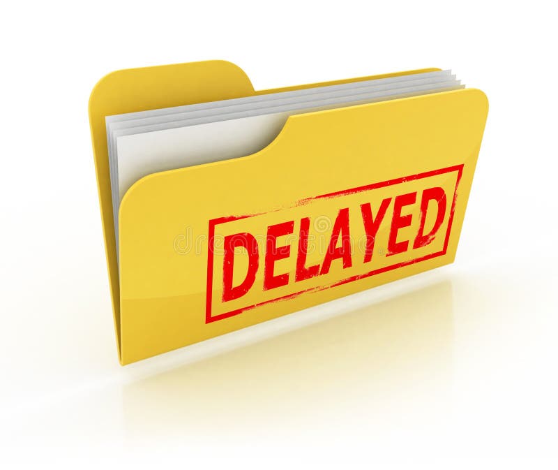 Delayed folder icon stock illustration. Illustration of data - 16800792