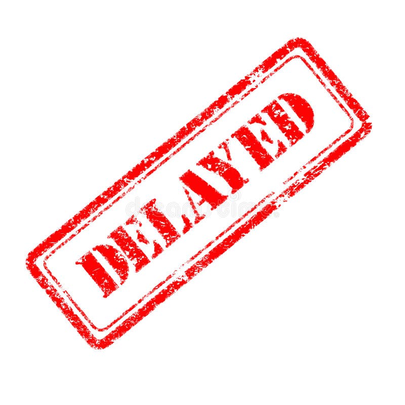 Delayed rubber stamp stock illustration. Illustration of post - 79415831