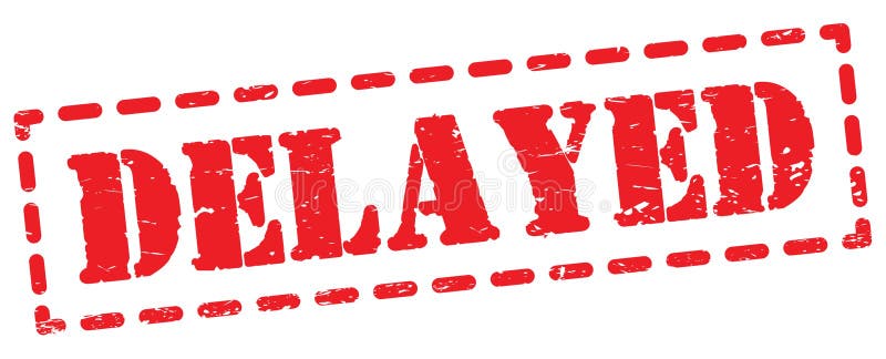 DELAYED Text Written on Red Stamp Sign Stock Illustration ...