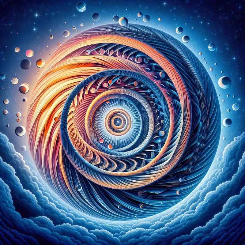 Delboeuf Illusion Two Identical Circles Appear Different Sizes Stock ...