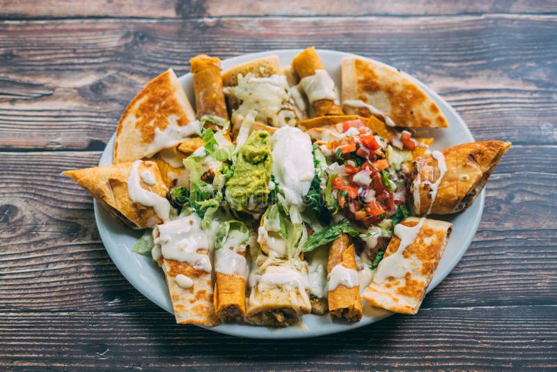 A Delcious Quesadillas Platter Stock Image - Image of cuisine, tomato ...