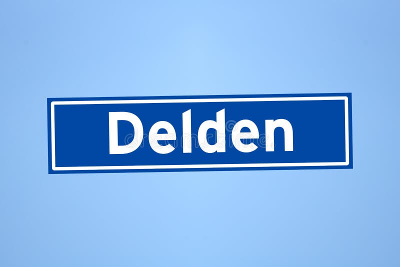 Delden Place Name Sign in the Netherlands Stock Illustration ...
