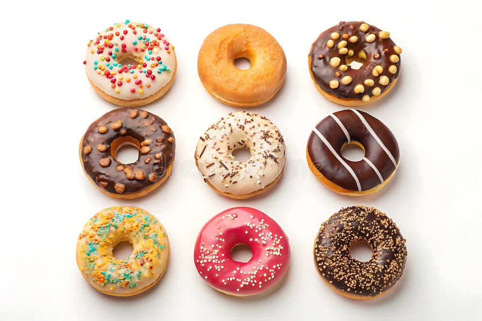 A Delectable Array of Sweet Temptations a High Angle View Showcasing a ...