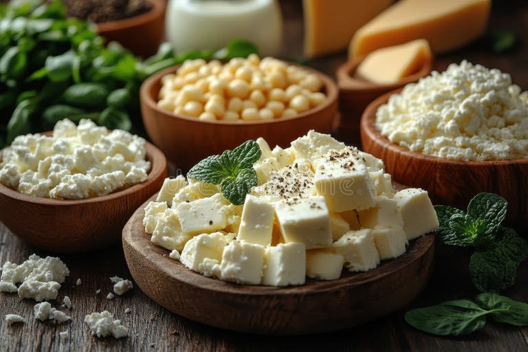 A Delectable Assortment of Fresh Dairy Products, Featuring an Array of ...