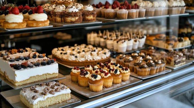 Delectable Assortment of Pastries and Cakes in a Charming Bakery ...