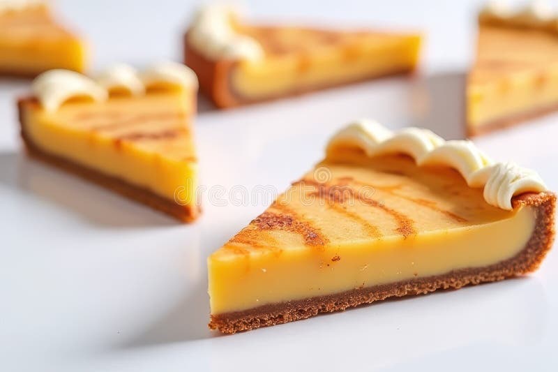 Delectable Buko Pie Slices on a White Background Stock Illustration ...