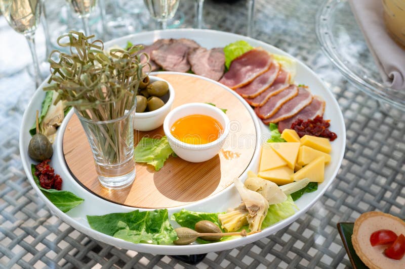 Delectable Charcuterie Board Display of Assorted Meats, Cheeses, and ...